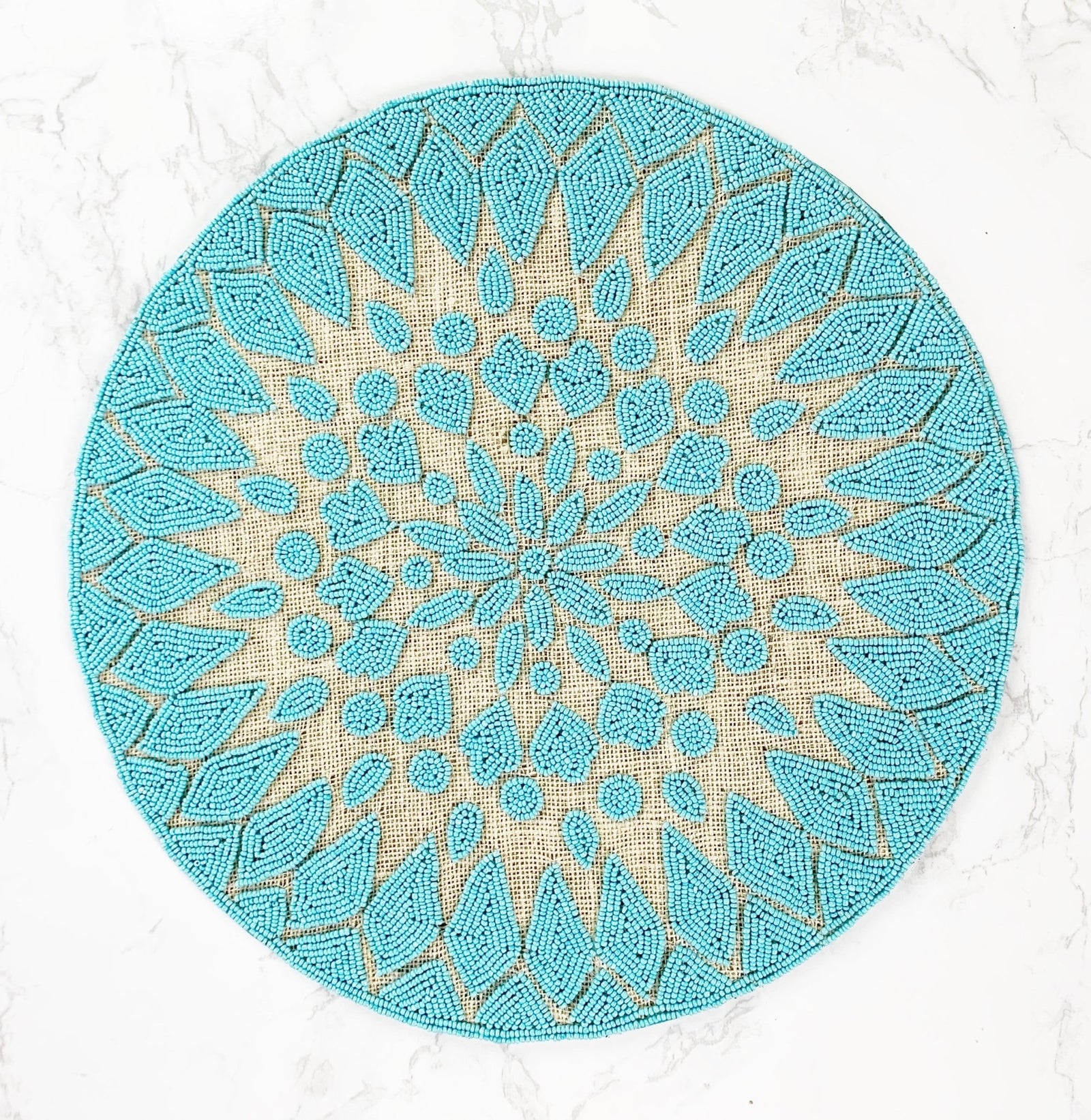 Light Blue Beaded Placemat - BlueJay Avenue
