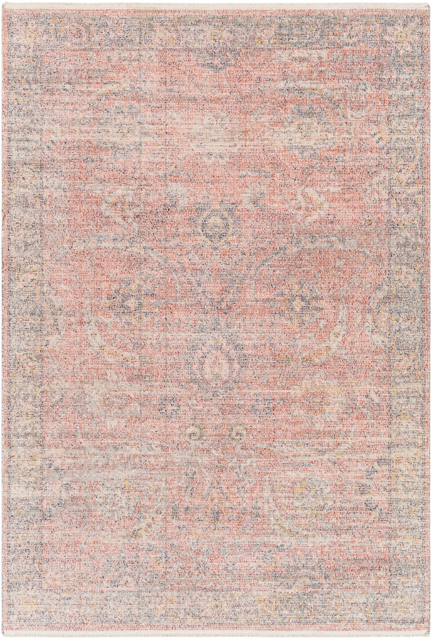 Subtle Pink Traditional Area Rug | Elegant Living Room and Dining Room ...